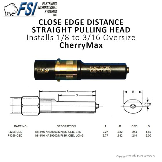 PT4500H CherryMax® rivet Installation STRAIGHT NOSE - FSI Tools